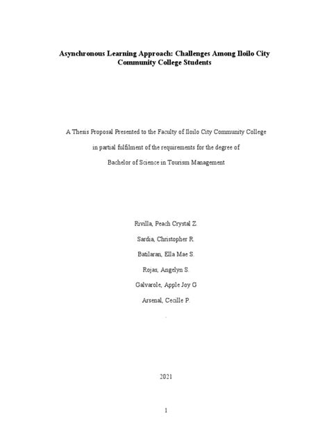 Asynchronous Learning Approach Challenges Among Iloilo City Community College Students Pdf Asynchronous Learning Approach Challenges Among Iloilo City Community College Students Pdf