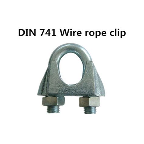 와이어 로프 피팅을 위한 Din 741 가단성 전기 아연 도금 와이어 로프 클립