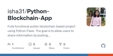 Github Isha31python Blockchain App Fully Functional Public
