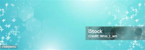 추상 깨끗한 흰색과 파란색 육각형 모양 와 십자가 기호 패턴 배경 미래 지향적 인 의료 기술 개념입니다 벡터 일러스트 레이 션 건강관리와 의술에 대한 스톡 벡터 아트 및