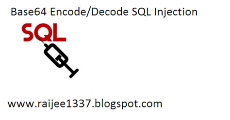 Base64 Encodedecode Sql Injection Welcome To Rai Jee Official Blog