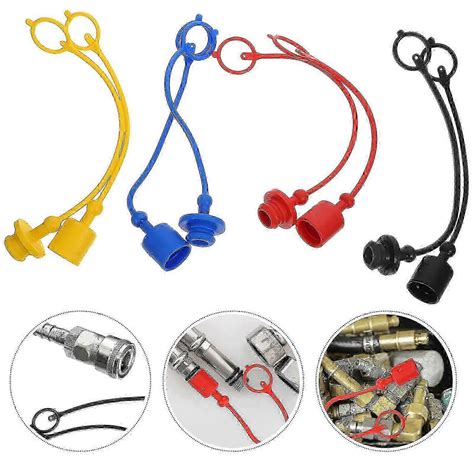 8pcs Hydraulic Coupling Covers Hydraulic Quick Connector Coupler Dust Caps Covers Replacement 1