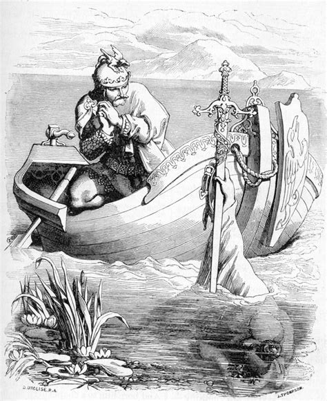 Sir Bedivere Sees An Arm Catching King Arthurs Sword In The Lake 1901