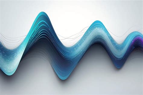 Abstract Tech Waveforms Premium Ai Generated Image