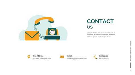 Google Slides E Learning Template Contact Us Slide SlideKit