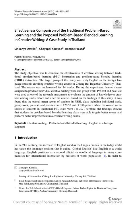 Effectiveness Comparison Of The Traditional Problem Based Learning And