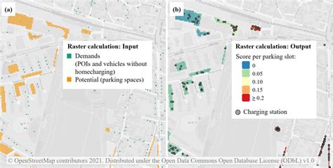 Raster Calculation Inputs A And Outputs B Download Scientific Diagram