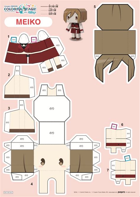 Meiko Virtual Singer Project Sekai Papercraft 初音ミク ミク 3d紙