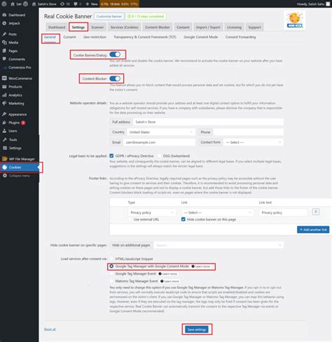 real cookie banner setup with conversios plugin for wordpress