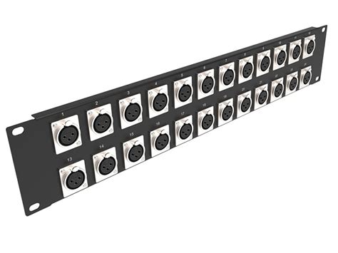 RPX2U24F 24 Port XLR Female Patch Panel 2RU PropAudio