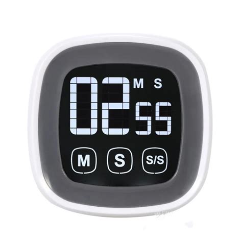 2 Pcs 디지털 전자 터치 스크린 음소거 시간 관리자 타이머 작업 주방 조리 타이머 스톱워치 일어나 벽 알람 시계알람 시계 Aliexpress