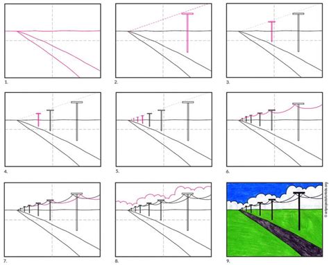 How To Draw One Point Perspective Letter One Point Pe