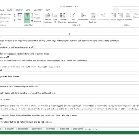 Example Of Transcribed Text In Excel Download Scientific Diagram