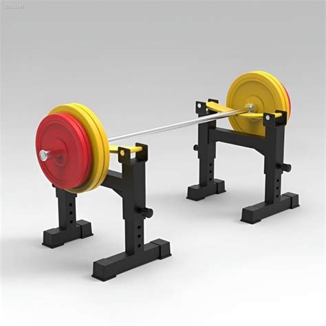 ShishiAdjustable Barbell Buffer Table Bracket Placement Rack Weightlifting Deadlift Squat