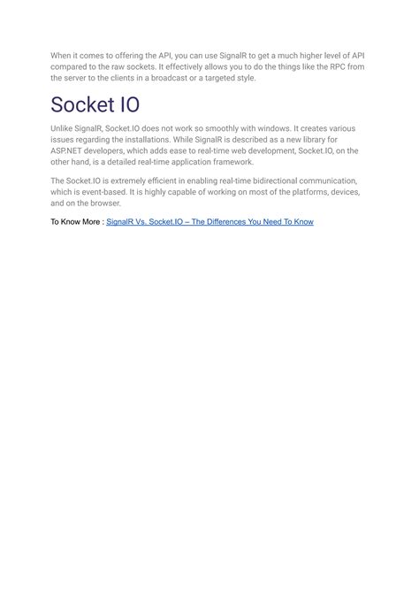 signalr vs socket io the differences you need to know pdf