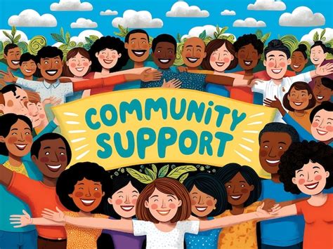 Community Support Teamwork Premium Ai Generated Image