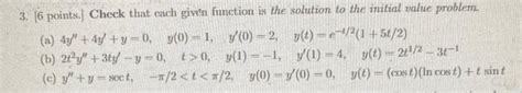 Solved 3 6 Points Check That Each Given Function Is The