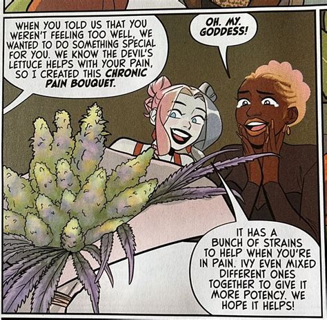 Poison Ivy Gives The T Of Cannabis In Harley Quinn Animated Comic
