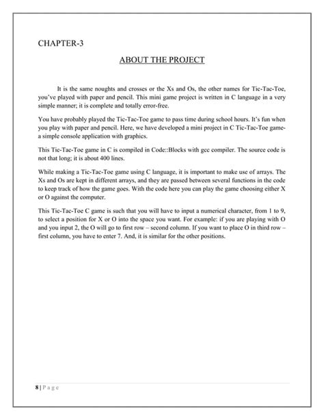 Tictactoe Game Management System Project Reportpdf 3 D Graphics Computer Software And