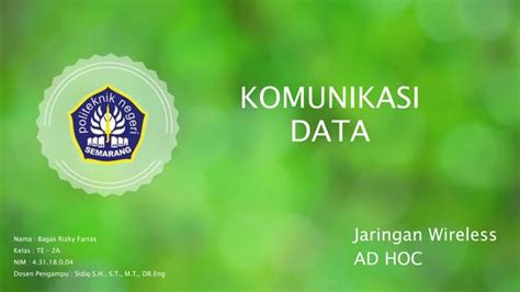 Jaringan Wireless Ad Hoc Ppt