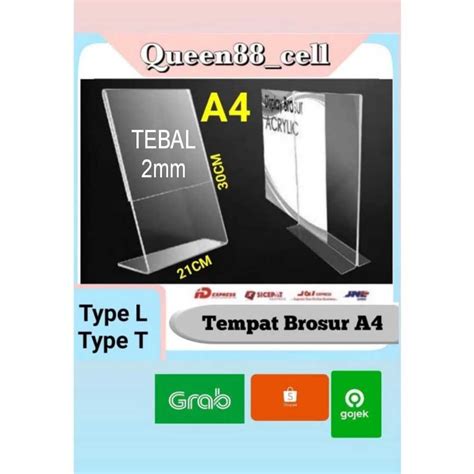 Brochure Holder Tent Holder อะคริลิค Tent Card Display ขนาด A4 A5 A6