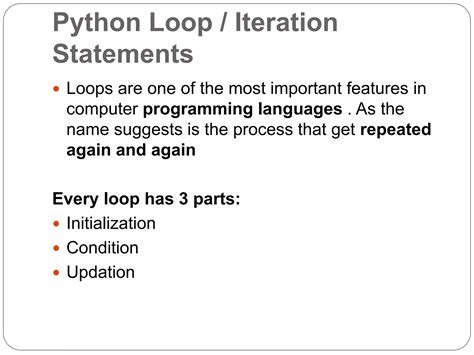 Types Of Statements In Python Programming Language Pptx