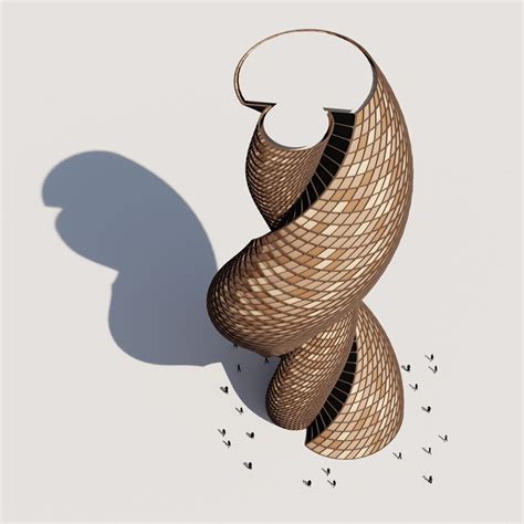 Twisted Tower 3d Architecture Modeling In Rhino Grasshopper