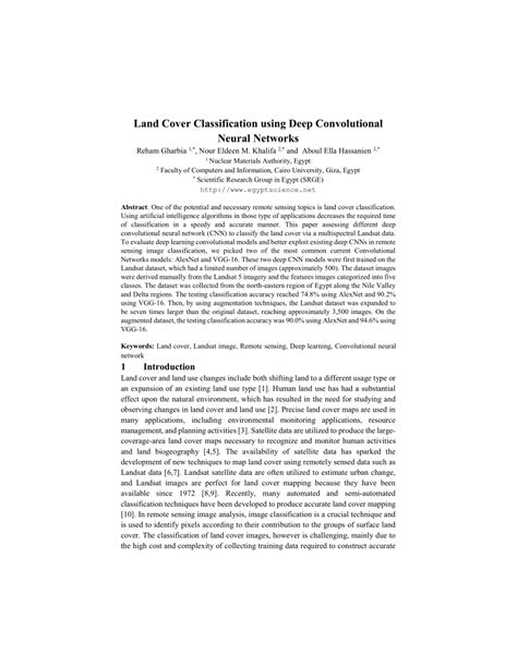 Pdf Land Cover Classification Using Deep Convolutional Neural Networks