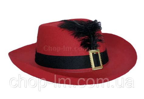 Шляпа мушкетера красная (карнавальная): продажа, цена в Хмельницком ...