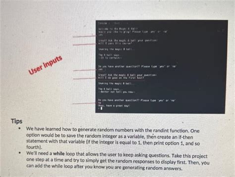 Solved Overview We Are Creating A Magic 8 Ball Magic 8 Chegg