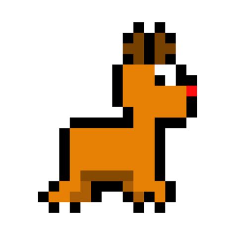 Pixel Art Rudolph Christmas T Shirt Teepublic