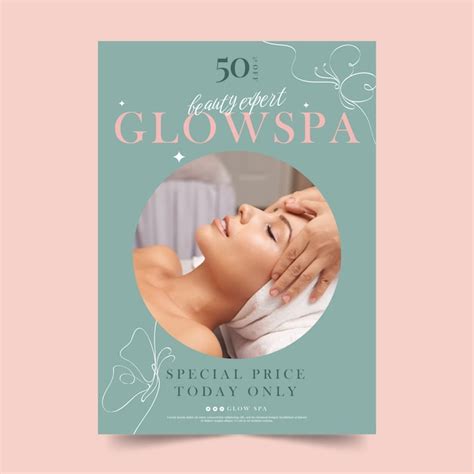 Free Vector Spa Poster Design Template