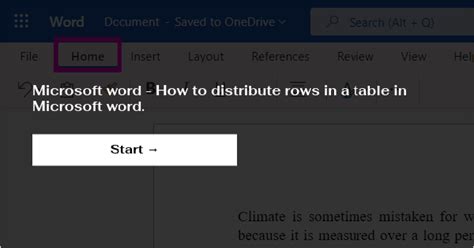 Microsoft Word How To Distribute Rows In A Table In Microsoft Word