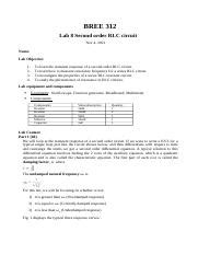 Exploring Transient Response And Resonance In Second Order RLC Course Hero