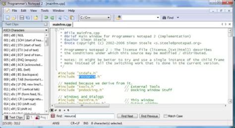 Programmers Notepad Portable скачать на Windows бесплатно
