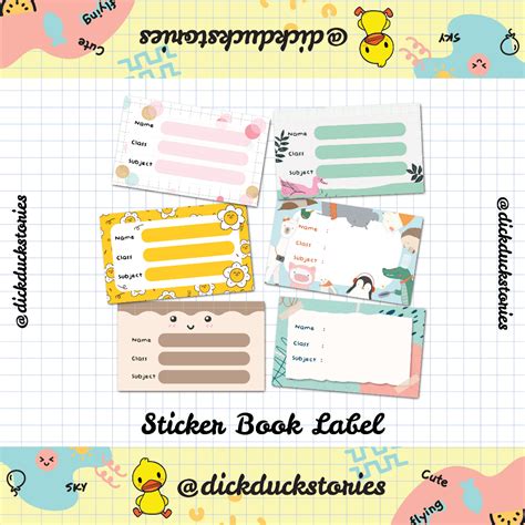 Jual Aesthetic Book Label Sticker Cute Japan Notebook Sticker Sticker Korean Label Book