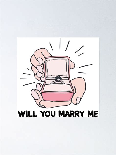 Will You Marry Me Emoji Poster For Sale By Safren Redbubble