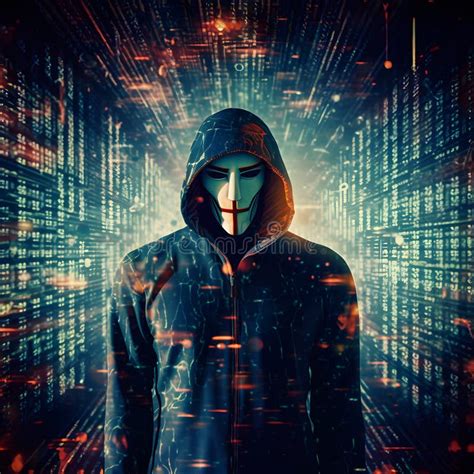 Anonymous Hacker Concept Of Cybercrime Cyberattack Dark Web Ai