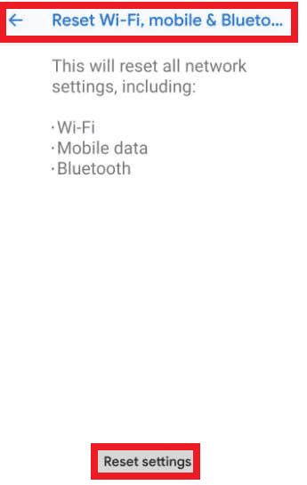 How To Reset Network Settings On Android Electronicshub