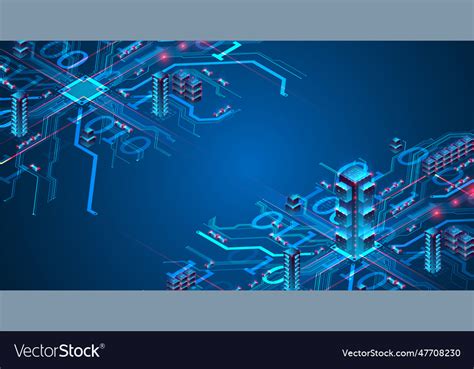 Isometric Big Data Concept Database Abstract Vector Image