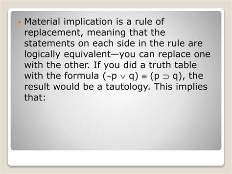 Material Implication Ppt