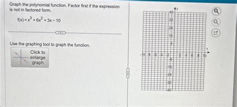 Solved Graph The Polynomial Function Factor First If The