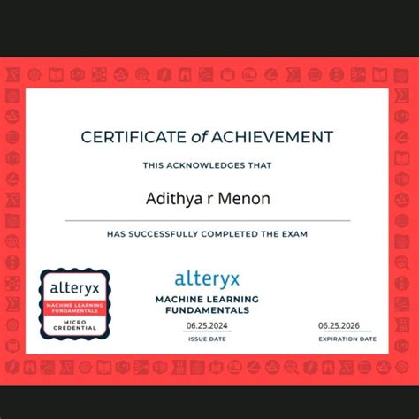 Adithya R Menon On Linkedin Alteryx Machinelearning Onlineexam