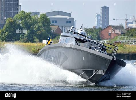 Marell M15 Patrol Boat Undertaking Hard And Fast Maneuvering In Royal