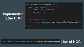 Higher Order Component React PPT