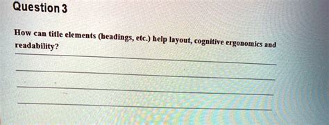 Solved Javascript Html And Css Properties Question 3 How Can Title Elements Headings Etc