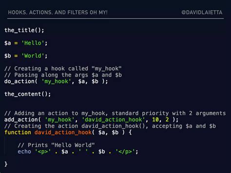 Hooks Actions And Filters Oh My Ppt