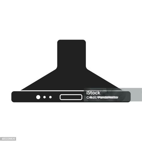 흰색 배경에 고립 된 검은 색 스타일의 배기 후드 아이콘입니다 가전 제품 기호 주식 벡터 일러스트입니다 0명에 대한 스톡 벡터 아트 및 기타 이미지 Istock