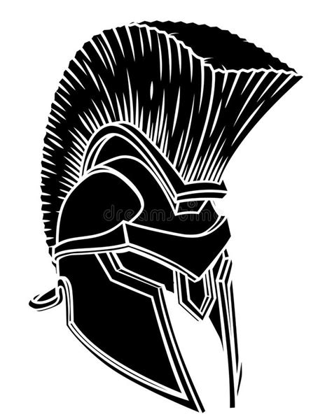 Spartaanse Roman Griekse Trojan Gladiatorhelm Vector Illustratie
