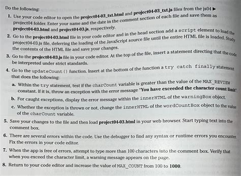 Solved I M Working On Hands On Project For The Chegg